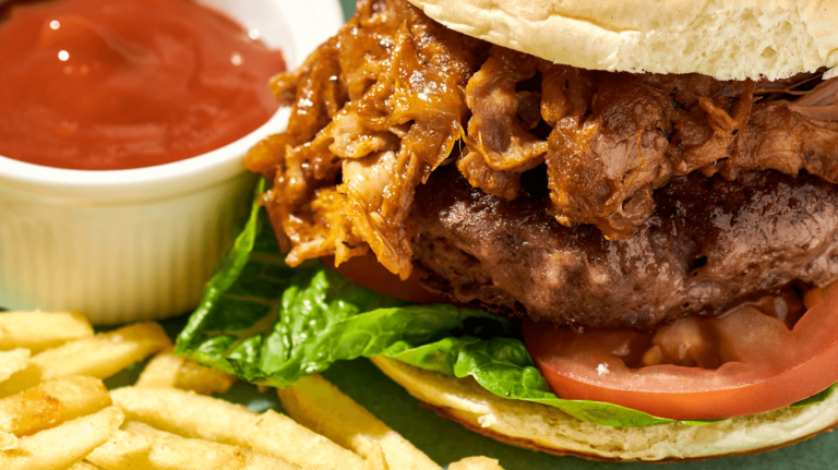 Bisto Braised Pork Topped Burger - Food Services