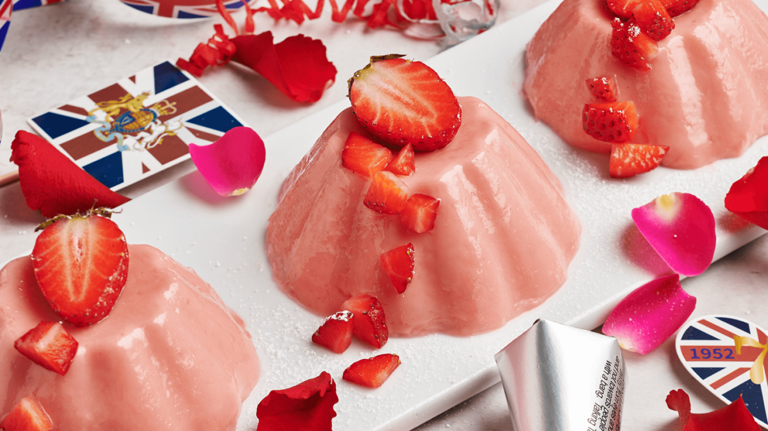 Bird's Strawberry and Rose Water Custard Crown - Food Services